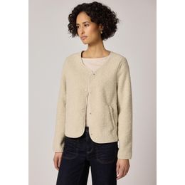 Cardigan Street One, Damen, Gr. 38, soft fawn beige, Stoff, 100% Polyester, unifarben, normal normal, V-Ausschnitt, abgesteppt, Strickjacken, mit V-Ausschnitt