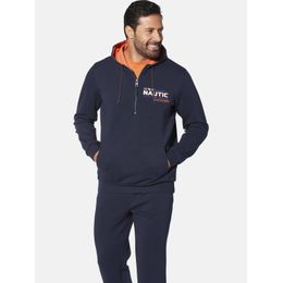 Kapuzensweatshirt Jan Vanderstorm "Sweatshirt WENMUT", Herren, Gr. XL, blau (dunkelblau), Obermaterial: 48% Polyester COOLMAX PES(Coolmax). 46% Baumwolle CO. 6% Elasthan EL., Sweatshirts