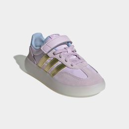 Sneaker adidas Sportswear "ADIDAS DISNEY FROZEN BARREDA DECODE KIDS", Damen, Gr. 32, ice lavender, gold metallic, glow blau, Leder, Textil, Schuhe Sneaker, Frozen, f&uuml;r Kinder & Jugendliche