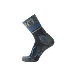 Kurzsocken uyn "Socken 1er Pack", Herren, Gr. 39-41, schwarz (schwarz, grau), Obermaterial: 50% Polyamid PA. 24% Wolle mw. 16% Polypropylen PP. 7% Polyacryl PAN. 3% Elasthan EL., Socken