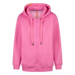 Sweatjacke SALZHAUT "Sweatjacke TOPE - UNI", Damen, Gr. XL, rosa (blossom), Obermaterial: 80% Baumwolle CO. 20% Polyester PES., Sweatjacken Sweatjacke