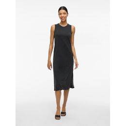 Sommerkleid Vila "VIMODALA O-NECK S/L DRESS - NOOS", Damen, Gr. XXL, N-Gr, schwarz, Jersey, Obermaterial: 70% Modal, 30% Polyester, unifarben, Rundhals, Kleider Sommerkleid