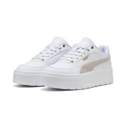 Sneaker Puma "Karmen II Idol Topcat Sneakers Damen", Damen, Gr. 38,5, wei&szlig; frosted ivory, Obermaterial: Textil, Kuhleder, Synthetik. Futter: Textil. Innensohle: Textil. Laufsohle: Gummi, Schuhe Sneaker