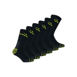 Kurzsocken Diadora "Socken 6er Pack", Damen, Gr. 39-42, schwarz, Obermaterial: 75% Baumwolle CO. 23% Polyester PES. 2% Elasthan EL., Socken