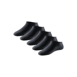Sneakersocken Schiesser "Socken Blue Bird 5er Pack", Herren, Gr. 39-42, schwarz, Obermaterial: 77% Baumwolle CO. 22% Polyamid PA. 1% Elasthan EL., Socken Sneakersocken