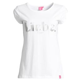 T-Shirt SALZHAUT "Shirt BIIKE - LIEBE", Damen, Gr. M, wei&szlig;, Obermaterial: 100% Baumwolle CO., Shirts T-Shirt