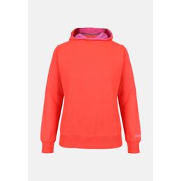 Kapuzenpullover SALZHAUT "Hoodie VERDOMELT", Damen, Gr. S, rot (fiery coral), Obermaterial: 60% Baumwolle CO. 40% Polyester PES., Pullover Kapuzenpullover