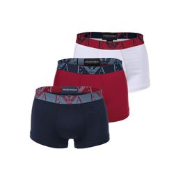 Boxershorts Emporio Armani "Boxershort BOLD MONOGRAM 3er Pack", Herren, Gr. M, rot (blau, rot, wei&szlig;), Obermaterial: 95% Baumwolle CO. 5% Elasthan EL., Unterhosen