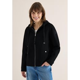 Fellimitatjacke Cecil, Damen, Gr. XL (44), schwarz, Stoff, Obermaterial: 92% Polyester, 8% Viskose; Futter: 100% Polyester, unifarben, comfort fit normal, ohne Ausschnitt, B&uuml;ndchen, Jacken, in Woll-Optik
