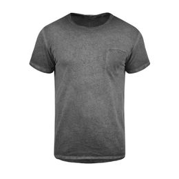 !Solid Rundhalsshirt SOLID "Rundhalsshirt SDRoy", Herren, Gr. M, schwarz, Web, Obermaterial: 100% Baumwolle CO., regular fit, Rundhals, Shirts Rundhalsshirt