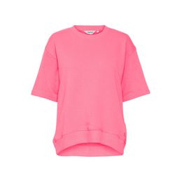 Longpullover oxmo "Sweatshirt OXSafina", Damen, Gr. M, pink (azalea pink), Obermaterial: 65% Baumwolle CO. 35% Polyester PES., Sweatshirts Longpullover