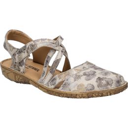 Sandale Josef Seibel "Rosalie 54, creme-multi", Damen, Gr. 36, beige (creme, multi), Obermaterial: 100% Rindsleder Leather cow., Schuhe Sandale