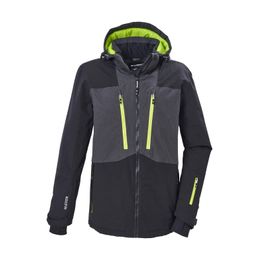 Skijacke Killtec "KSW 288 MN SKI JCKT", Herren, Gr. L, anthrazit, Obermaterial: 100% Polyester;Futter: 100% Polyamid;F&uuml;llung: 100% Polyester, Jacken Skijacke, Wind- und wasserdichte Funktionsjacke mit abnehmbarer Kapuze