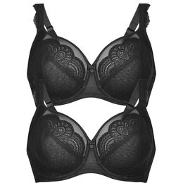 B&uuml;gel-BH Anita "2er Pack B&uuml;gel BH Selma", Damen, Gr. 70, Cup H, schwarz (schwarz schwarz), Spitze, Obermaterial: 84% Polyamid PA. 16% Elasthan EL., BHs B&uuml;gel-BH