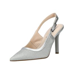 High-Heel-Pumps Nero Giardini "Nero Giardini Pumps Leder/Textil", Damen, Gr. 38, silber, Leder, Textil, Schuhe