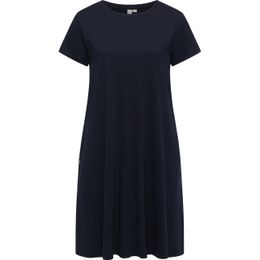 Shirtkleid Ragwear "Chickie", Damen, Gr. M (38), Normalgr&ouml;&szlig;en, navy, Material: 50% Baumwolle, 50% Modal, Basic, A-Linie ca. Mitte Oberschenkel, Rundhals, &Auml;rmel ohne &Auml;rmelschlitz abgesteppte Kante, Kleider Shirtkleid, Leichtes Damen Sommerkleid