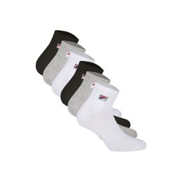Sneakersocken Fila "Socken 6er Pack", Herren, Gr. 43-46, bunt (schwarz, wei&szlig;, grau), Obermaterial: 75% Baumwolle CO. 23% Polyester PES. 2% Elasthan EL., Socken Sneakersocken