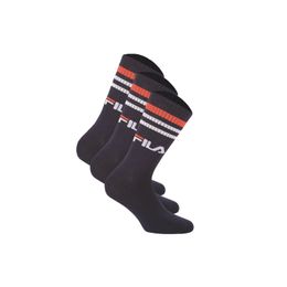 Kurzsocken Fila "Socken 3er Pack", Herren, Gr. 39-42, blau (marine), Obermaterial: 80% Baumwolle CO. 18% Polyester PES. 2% Elasthan EL., Socken