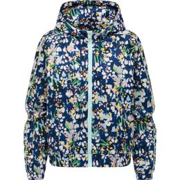 Funktionsjacke Ragwear "Andrin Print", Damen, Gr. M (38), dunkelblau, Material: 100% Polyester, l&auml;ssig geschnitten h&uuml;ftbedeckend, hoch geschlossener Ausschnitt, &Auml;rmel ohne &Auml;rmelschlitz elastischer Bund mit innenliegendem Gummizug, Jacken Funktionsjacke, Gemusterte funktionale &Uuml;bergangsjacke