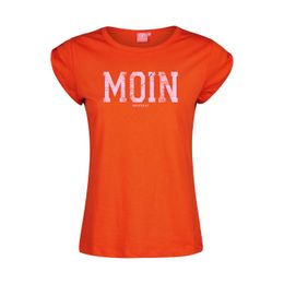 T-Shirt SALZHAUT "Shirt BIIKE - MOIN", Damen, Gr. XS, orange (mandarin), Obermaterial: 100% Baumwolle CO., Shirts T-Shirt
