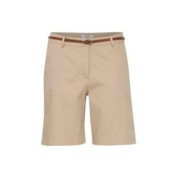 Shorts oxmo "Shorts OXDaney", Damen, Gr. 38, N-Gr, beige (nomad), Obermaterial: 98% Baumwolle CO. 2% Elasthan EL., Hosen Shorts