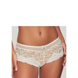 Panty Lascana, Damen, Gr. 36/38, beige (creme), Spitze, Obermaterial: 90% Polyamid, 10% Elasthan, Unterhosen Panty