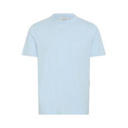 T-Shirt Casual Friday "T-Shirt CFJASPER m&eacute;lange tee with chest pocket", Herren, Gr. L, blau (chambray blau melange), Obermaterial: 100% Baumwolle CO., Shirts T-Shirt