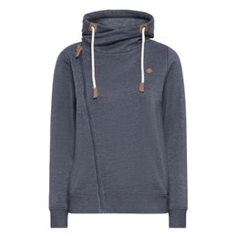 Sweatjacke oxmo "Trainingsjacke OXMille", Damen, Gr. M, blau (total eclipse melange), Obermaterial: 55% Polyester PES. 45% Baumwolle CO., Sweatjacken Sweatjacke