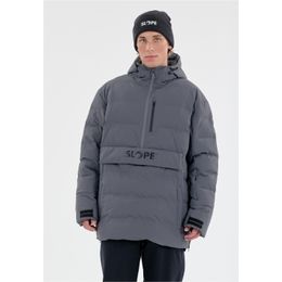 Skijacke SLOPE "Thumper", Herren, Gr. L, dunkelgrau, 100% Polyester, unifarben, normal, ohne Ausschnitt, Jacken Skijacke, mit wasserabweisender Membran