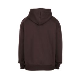 Kapuzenpullover DROPSIZE "Dropsize HEAVY OVERSIZE HD LOGO HOODIE", Herren, Gr. L, chocolate, 70% Baumwolle, 30% Polyester, unifarben, oversize, ohne Ausschnitt, Pullover Kapuzenpullover