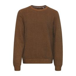 Strickfleece-Pullover Blend "Strickpullover BHSweatshirt", Herren, Gr. L, braun (caramel caf&eacute;), Obermaterial: 100% Baumwolle CO., Pullover