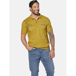 Poloshirt Jan Vanderstorm "Poloshirt MORKSTAD", Herren, Gr. 6XL, gelb (dunkelgelb), Obermaterial: 100% Baumwolle CO., Shirts