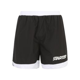 Shorts STARTER Black Label "Starter Black Label Starter Retro Shorts", Herren, Gr. XXL, US-Gr&ouml;&szlig;en, schwarz-wei&szlig; (schwarz), 100% Polyester, unifarben, normal, Hosen Shorts
