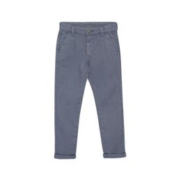 Chinohose Minymo "Chinohose MIPants Twill", Jungen, Gr. 116, N-Gr, blau (flint stone), Obermaterial: 97% Baumwolle CO. 3% Elasthan EL., Hosen Chinohose