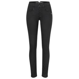 Skinny-fit-Jeans Gang "94MEDINA", Damen, Gr. 34, N-Gr, prewashed, Denim/Jeans, Obermaterial: 59% Baumwolle, 36% Polyester, 5% Elasthan, skinny fit lang, Jeans, mit stylischer halb offener Knopfleiste
