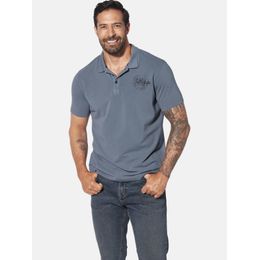 Poloshirt Jan Vanderstorm "Poloshirt BRORTE", Herren, Gr. XXL, blau, Obermaterial: 100% Baumwolle CO., comfort fit normal, ohne Ausschnitt, Shirts