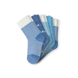 Kurzsocken Schiesser "Socken Legwear Kids 5er Pack", M&auml;dchen, Gr. 31-34, blau (hellblau), Obermaterial: 75% Baumwolle CO. 24% Polyamid PA. 1% Elasthan EL., Socken