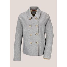 Madeleine Mode Jerseyblazer MADELEINE "Blazer Blazer in Doubleface-Qualit&auml;t", Damen, Gr. 38, gr&uuml;n (silbergrau, kiesel), Obermaterial: 67% Polyester PES. 29% Viskose CV. 4% Elasthan EL., Modern, normal, Blazer