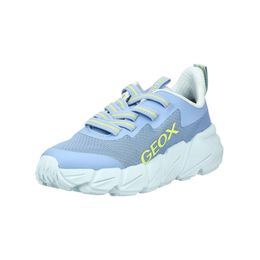 Sneaker Geox "Geox Sneaker Lederimitat/Textil", Damen, Gr. 28, hellblau, Lederimitat, Textil, Schuhe Sneaker