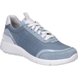 Sneaker Josef Seibel "Giulietta 01, skyblue-kombi", Damen, Gr. 41, blau (skyblau, kombi), Obermaterial: 100% Rindsleder Leather cow., Schuhe Sneaker