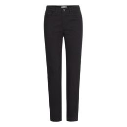 Stoffhose oxmo "Stoffhose OXPisla", Damen, Gr. 36, N-Gr, schwarz (true schwarz), Obermaterial: 98% Baumwolle CO. 2% Elasthan EL., Hosen Stoffhose