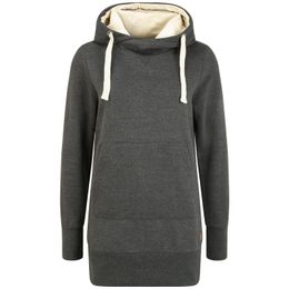 Kapuzenpullover oxmo "Hoodie OXJenny", Damen, Gr. M, grau (charcoal), Obermaterial: 60% Baumwolle CO. 40% Polyester PES., Sweatshirts Kapuzenpullover