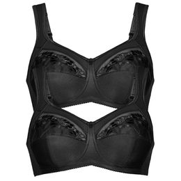 Entlastungs-BH Anita "Entlastungs BH Safina", Damen, Gr. 115, Cup C, schwarz (schwarz schwarz), Obermaterial: 50% Polyamid PA. 25% Polyester PES. 10% Elasthan EL. 10% Viskose CV. 5% Baumwolle CO., BHs Entlastungs-BH