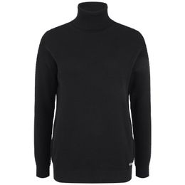 Rollkragenpullover oxmo "Rollkragenpullover OSSina", Damen, Gr. S, schwarz, Obermaterial: 100% Baumwolle CO., Pullover Rollkragenpullover