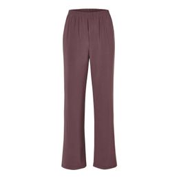 Schlupfhose GOLDNER "Kurzgr&ouml;&szlig;e Bequeme Slinky-Hose mit Schlupfbund", Damen, Gr. 24, K-Gr, lila (pflaumenviolett), Obermaterial: 95% Polyester PES. 5% Elasthan EL., Hosen Schlupfhose