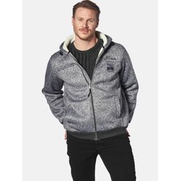 Kapuzensweatjacke Jan Vanderstorm "Sweatjacke MIKRIKSON", Herren, Gr. XXL, grau (grau melange), Obermaterial: 100% Polyester COOLMAX PES(Coolmax)., Sweatjacken