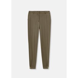 Madeleine Mode Stoffhose MADELEINE "Hose Schmale Hose mit modischem Saumb&uuml;ndchen", Damen, Gr. 38, N + K Gr, braun, Obermaterial: 100% Lyocell CLY., Modern, Hosen Stoffhose