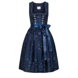 N&uuml;bler Dirndl N&Uuml;BLER "Dirndl midi Gloria", Damen, Gr. 36, EURO, blau, Obermaterial: 100% Polyester PES., Kleider