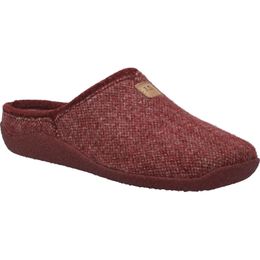 Hausschuh Josef Seibel "Vinny 01, bordeaux-kombi", Damen, Gr. 37, rot (bordeaux, kombi), Obermaterial: 80% Rindsleder Leather cow. 20% Textilmaterial TEXMAT., Schuhe Hausschuh