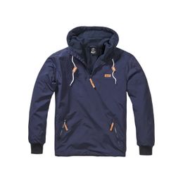 Anorak Brandit "Brandit Herren Pull Over Windbreaker", Herren, Gr. 5XL, navy, 100% Polyamid, unifarben, normal, ohne Ausschnitt, Jacken
